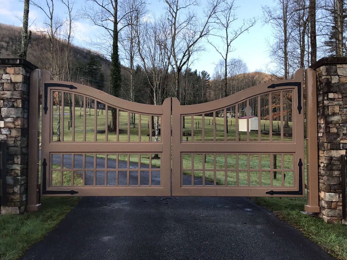 Driveway /wrought Iron /estate Gates “the CLAY Gate” - Etsy