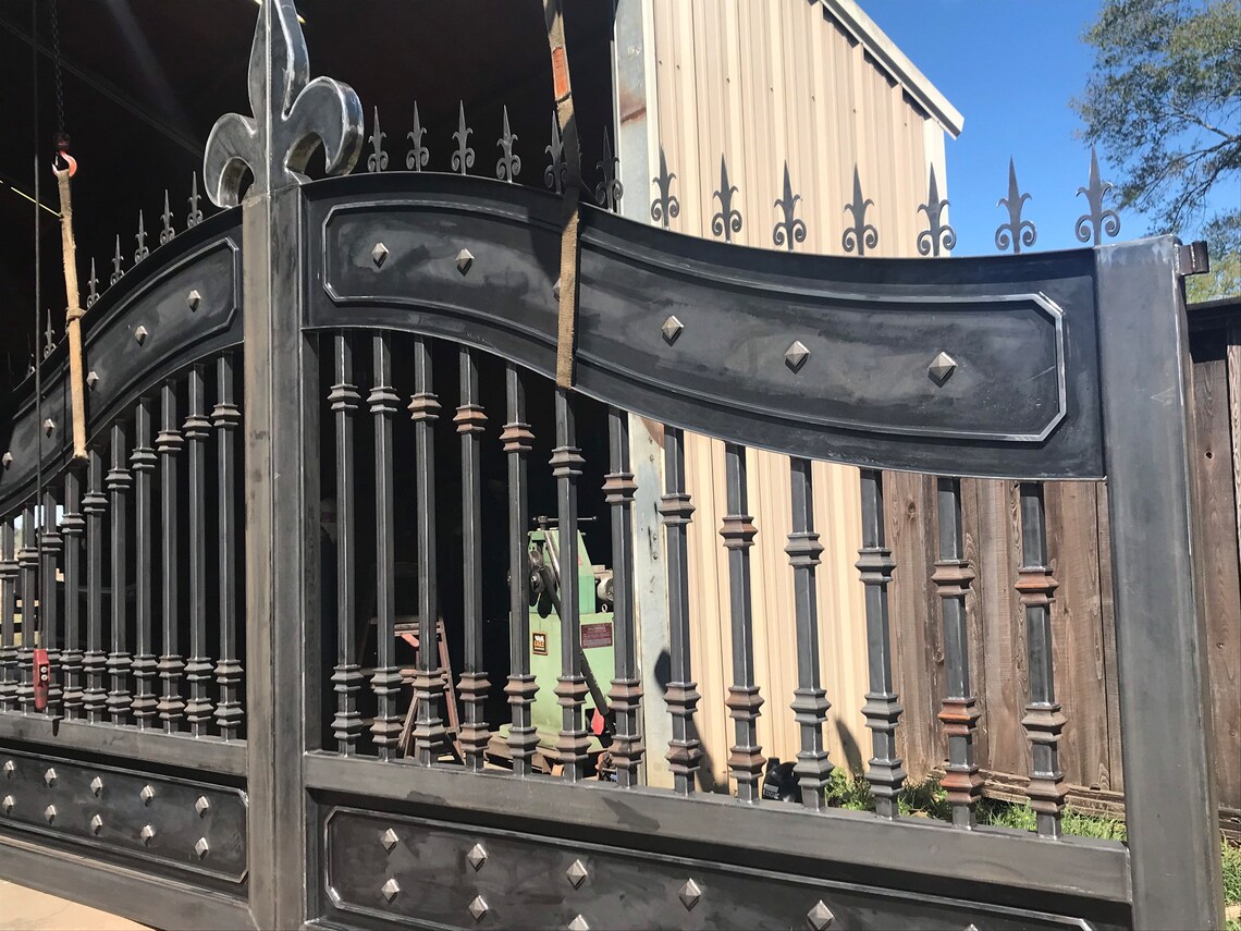 Driveway /wrought Iron /estate Gates “the Scout Gate “ - Etsy