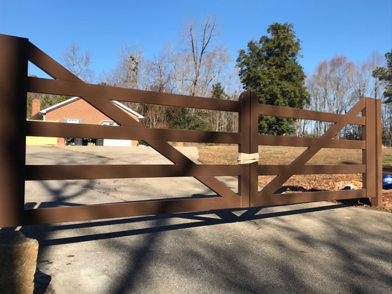 Driveway /estate Gates / Wrought Iron the Virginia Farm Gate - Etsy
