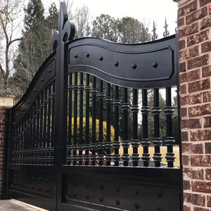 Driveway /wrought Iron /estate Gates “the Scout Gate “ - Etsy