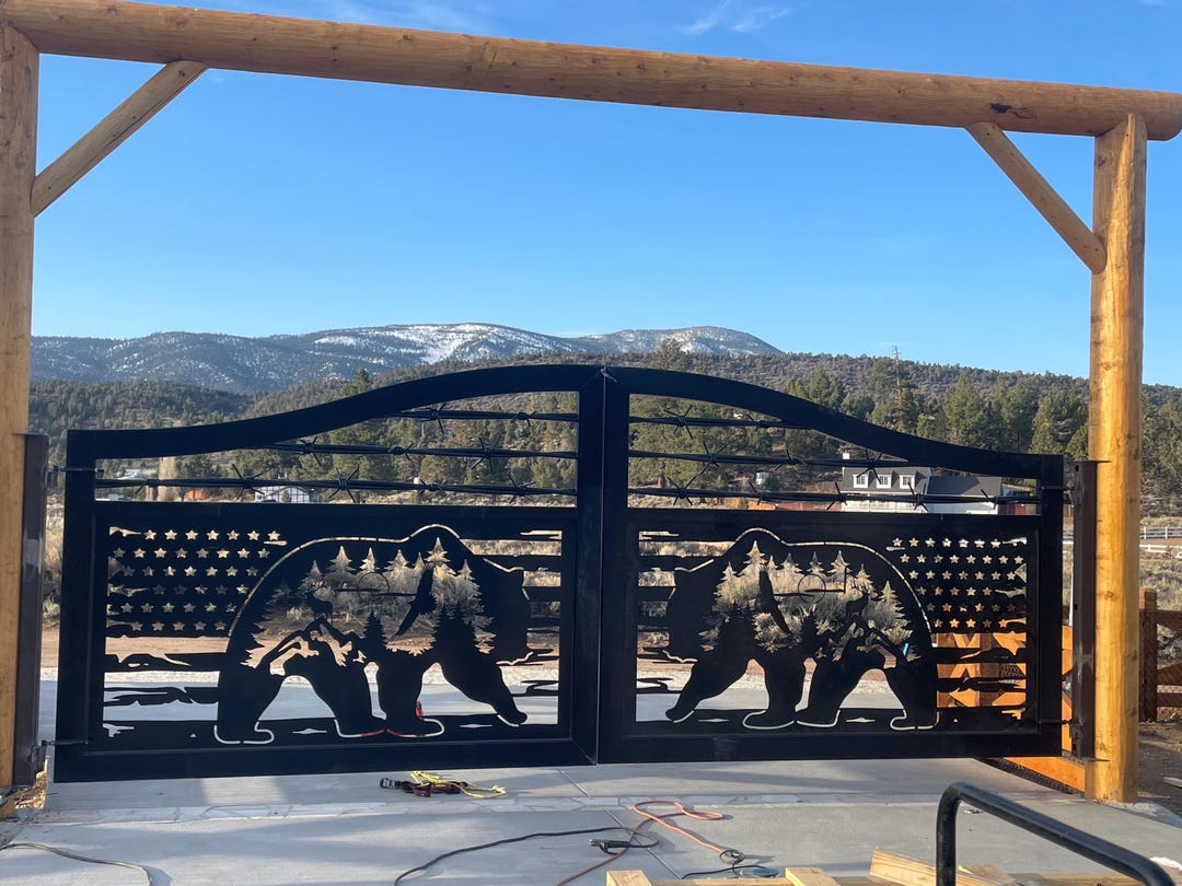 Driveway /estate Gates / Wrought Iron - Etsy