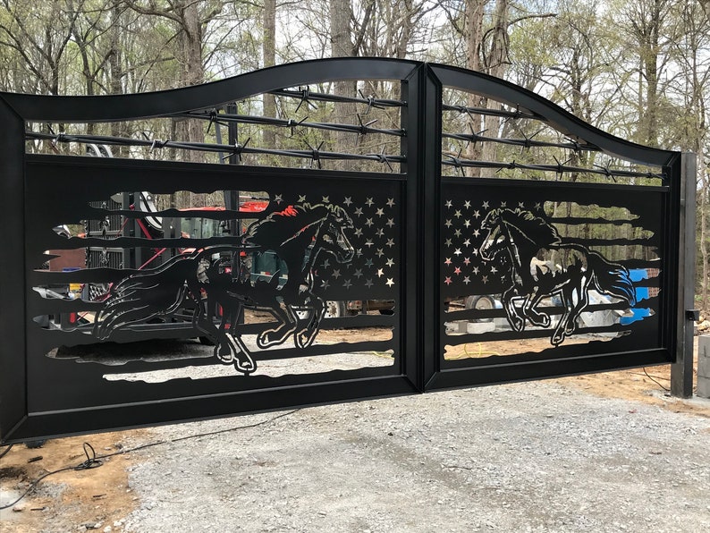 Driveway /estate Gates / Wrought Iron - Etsy