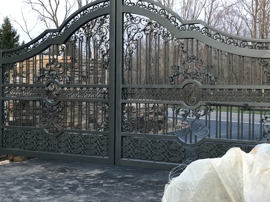 Driveway /estate Gates / Wrought Iron - Etsy