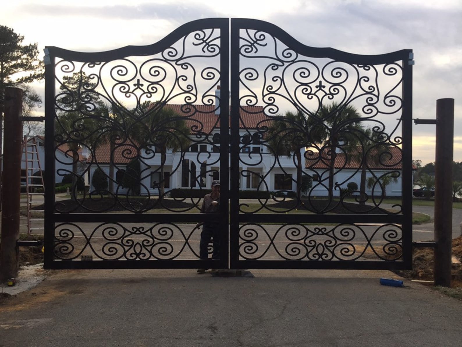 Estate/driveway/wrought Iron Gates. Scroll Gates “the Inman Gate” - Etsy