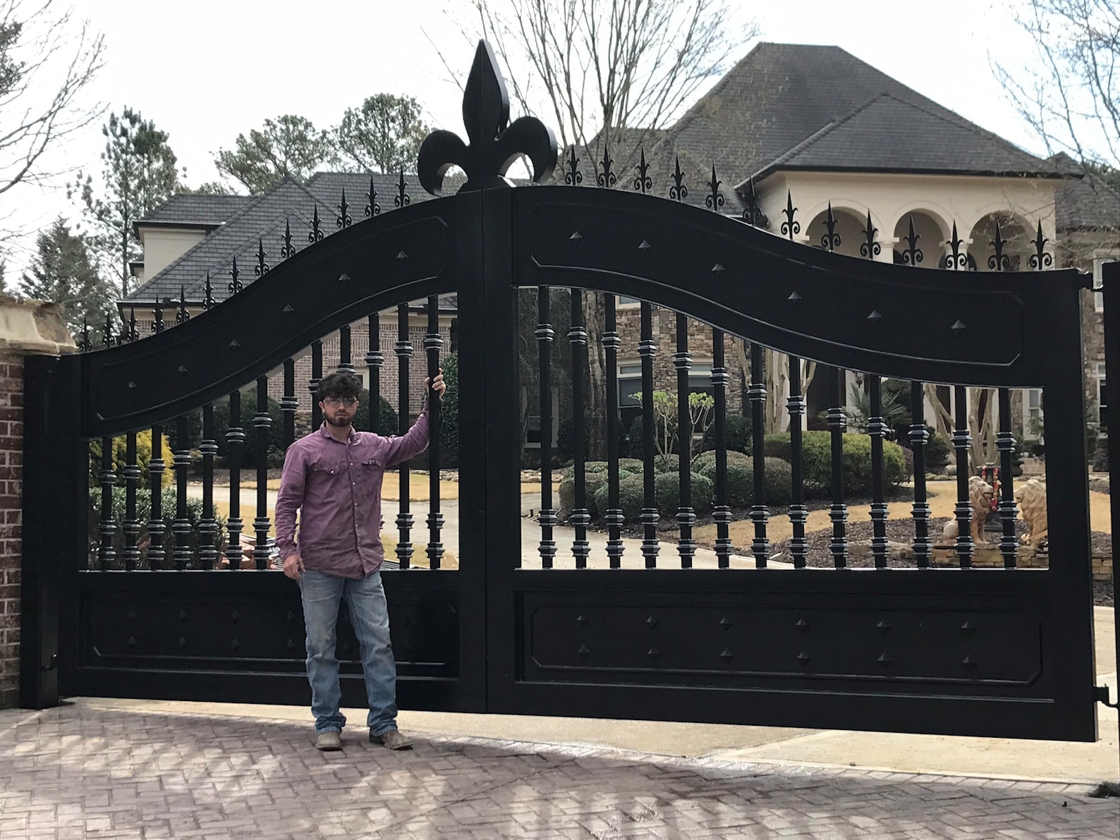 Driveway /wrought Iron /estate Gates “the Scout Gate “ - Etsy