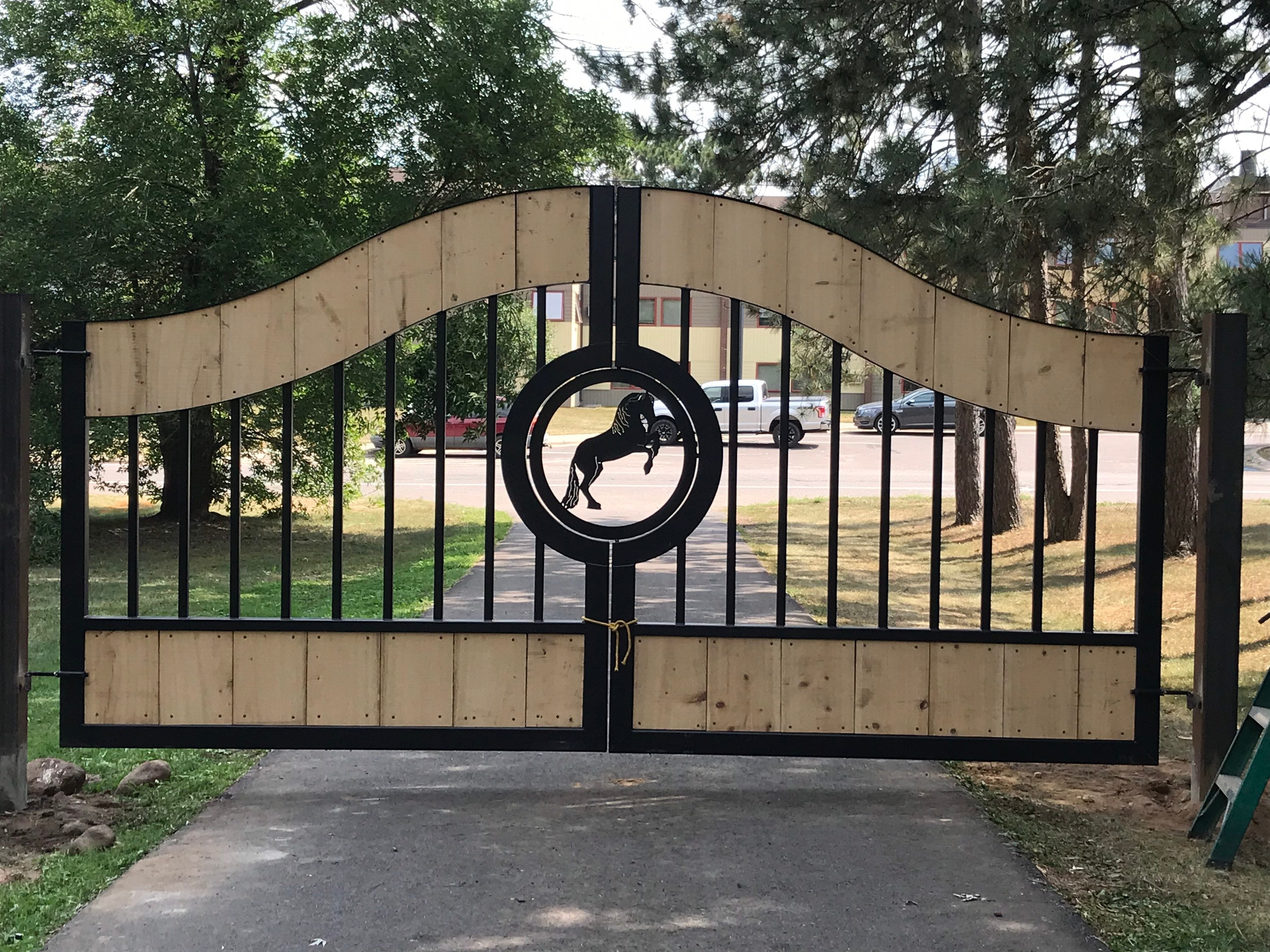 Estate/driveway/wrought Iron/ Horse Gate “the Cypress Gate” - Etsy