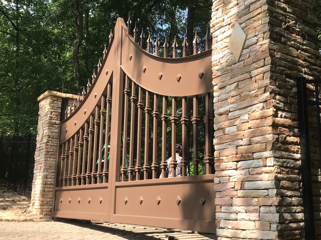 Driveway /estate Gates / Wrought Iron “the Disotell Gates “ - Etsy