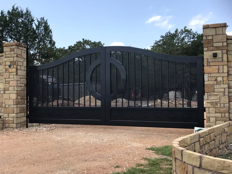 Driveway /estate Gates / Wrought Iron “the Austin Gate” - Etsy