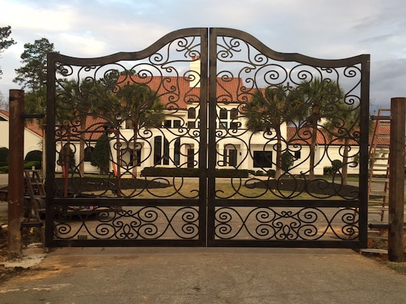 Estate/driveway/wrought Iron Gates. Scroll Gates the Inman - Etsy