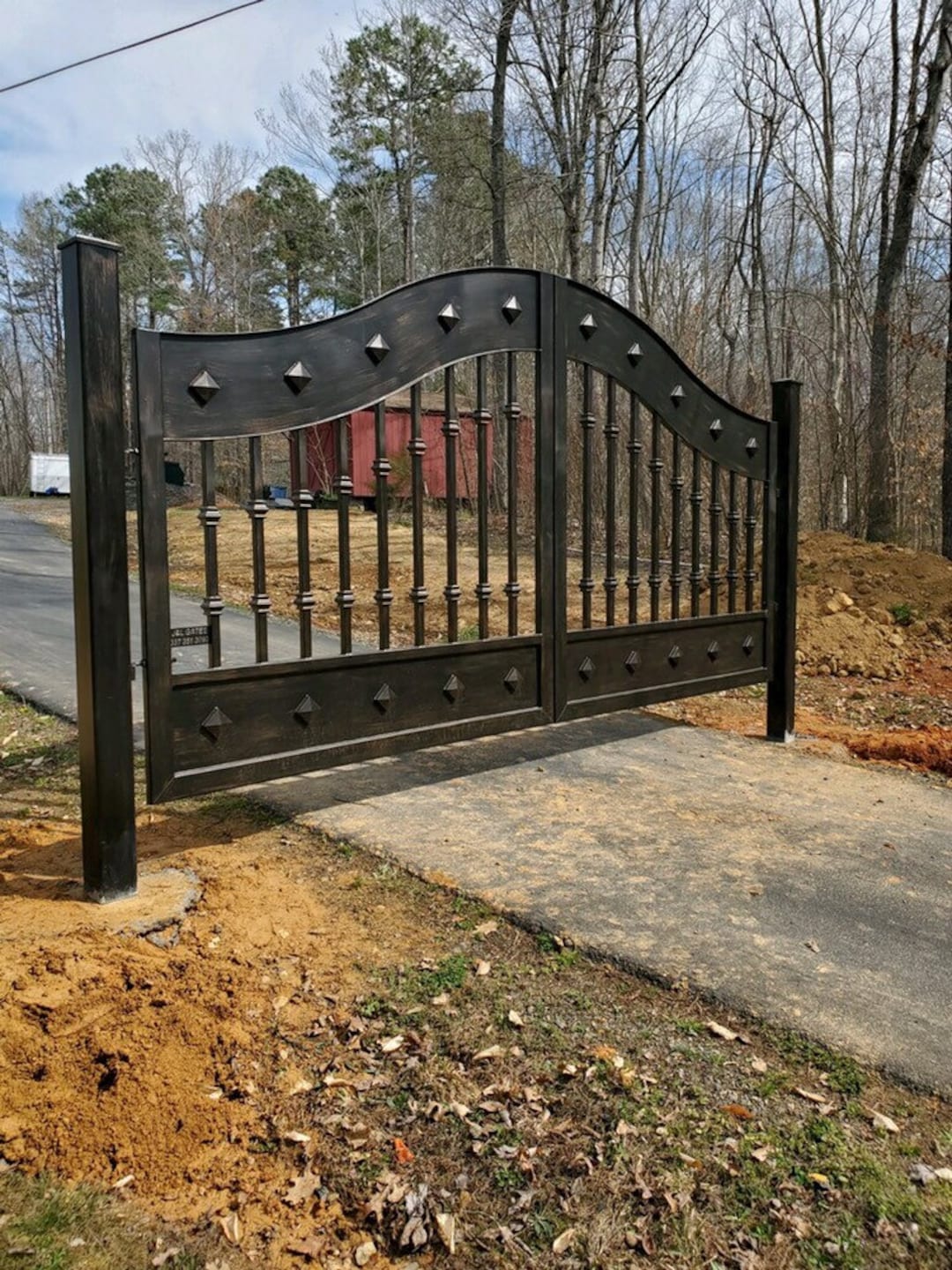 Driveway /estate Gates / Wrought Iron “the Mayeaux Gate” - Etsy