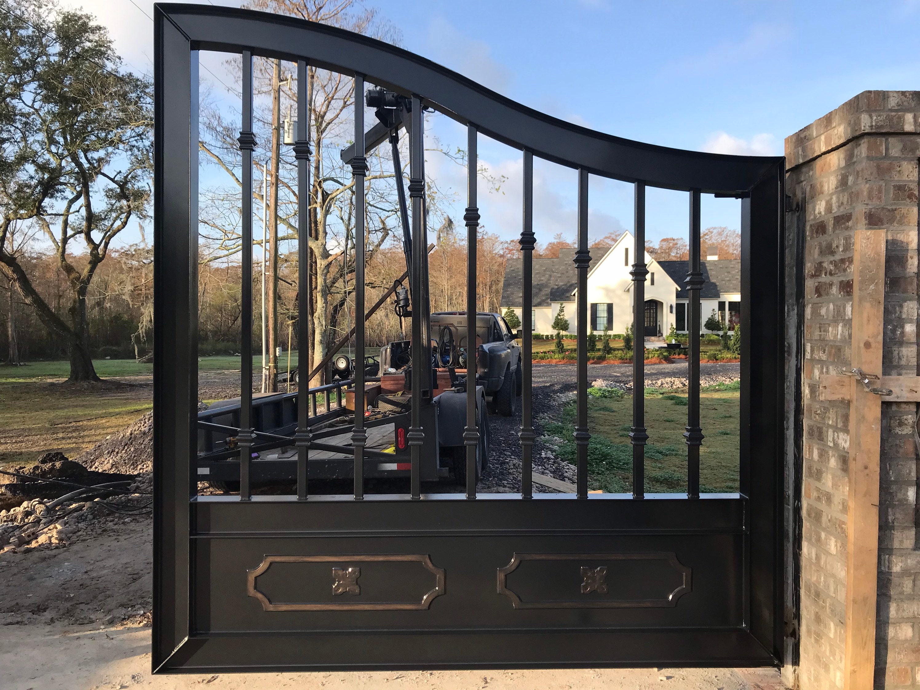 Driveway Gates/estate Gates / Wrought Iron/ Medieval Gates “the Fresina ...