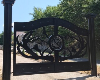 Driveway /estate Gates / Wrought Iron / Farm Gate - Etsy
