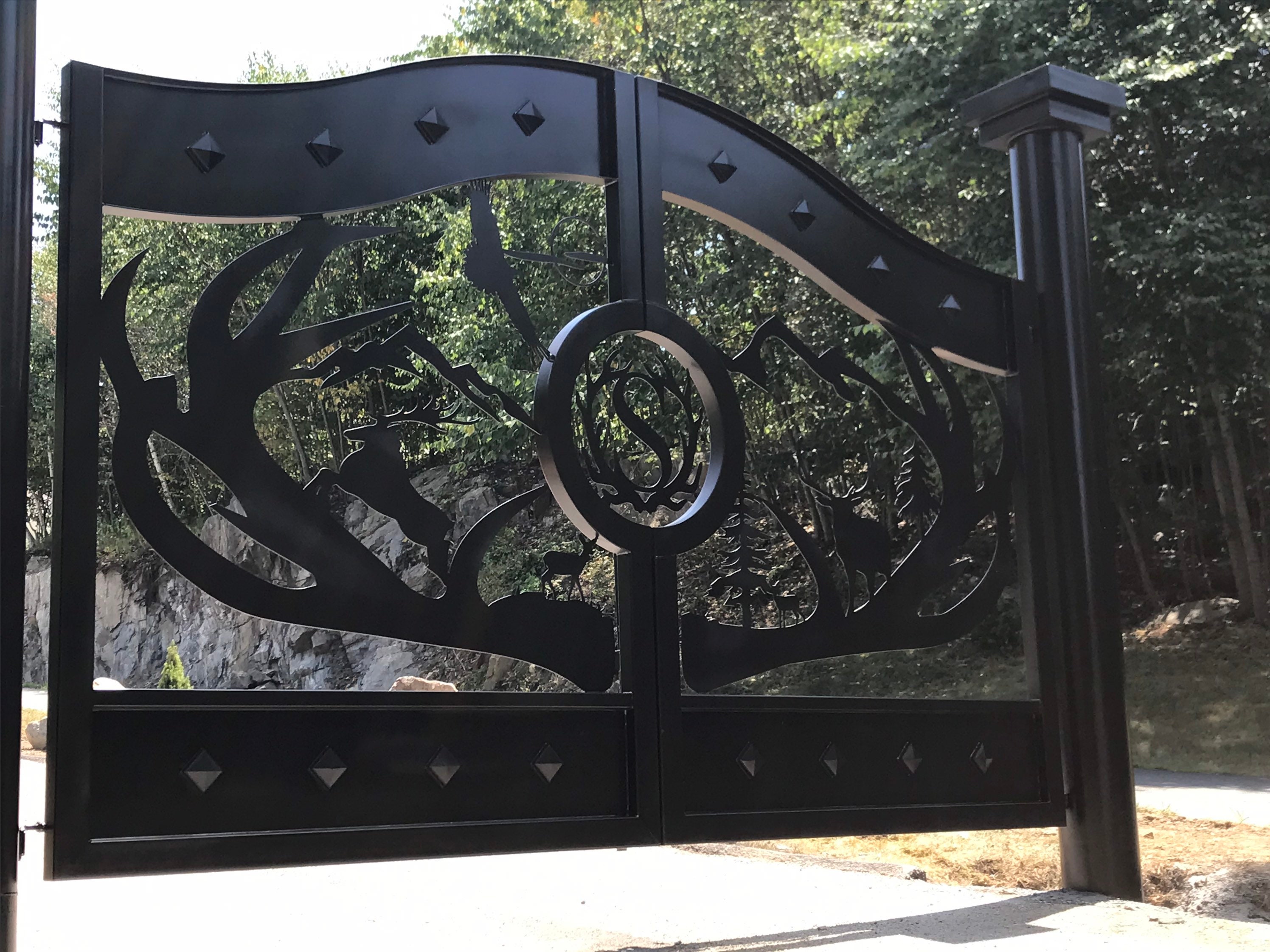 Driveway /estate Gates / Wrought Iron “the Wilderness Gates “ - Etsy