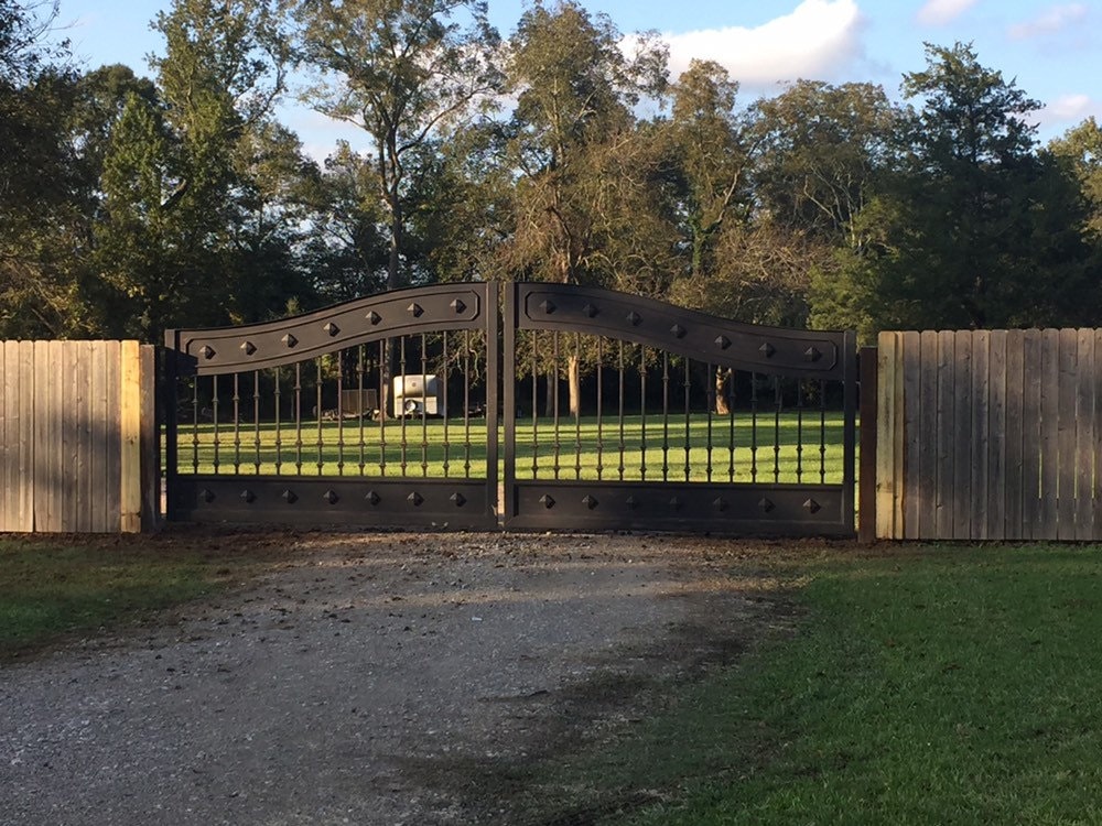 Driveway /estate Gates / Wrought Iron “the Mayeaux Gate” - Etsy