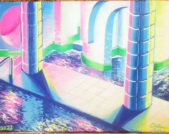 Getting Dark Retro Scifi Liminal Space Poster - Etsy