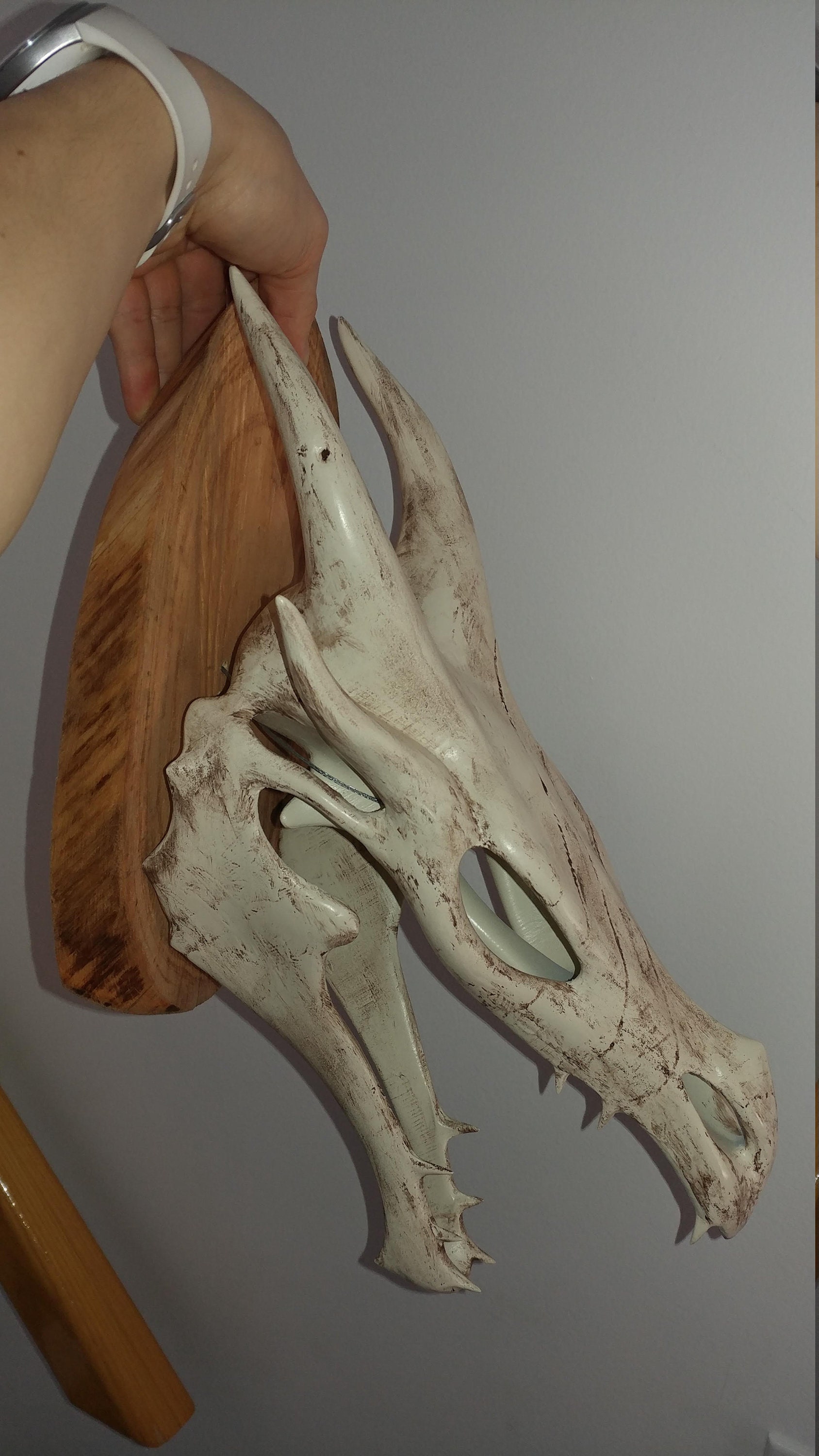 Skyrim Dragon Skull - Wooden Plaque Mounted - Etsy