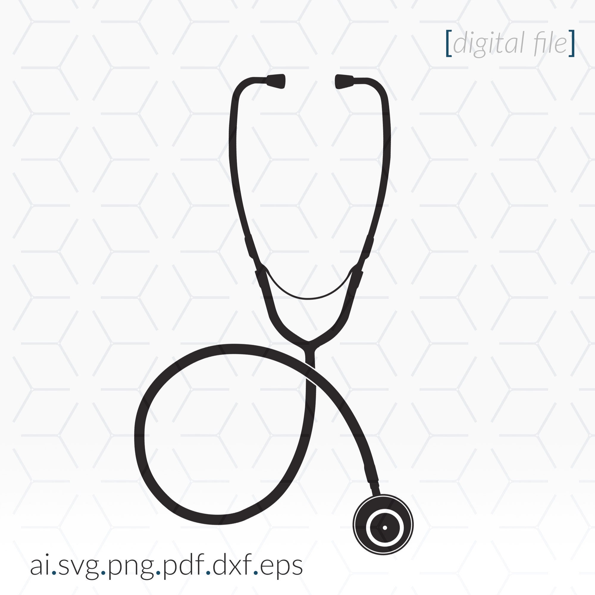 Stethoscope Stencil SVG for Cutting and Printing Projects | Etsy