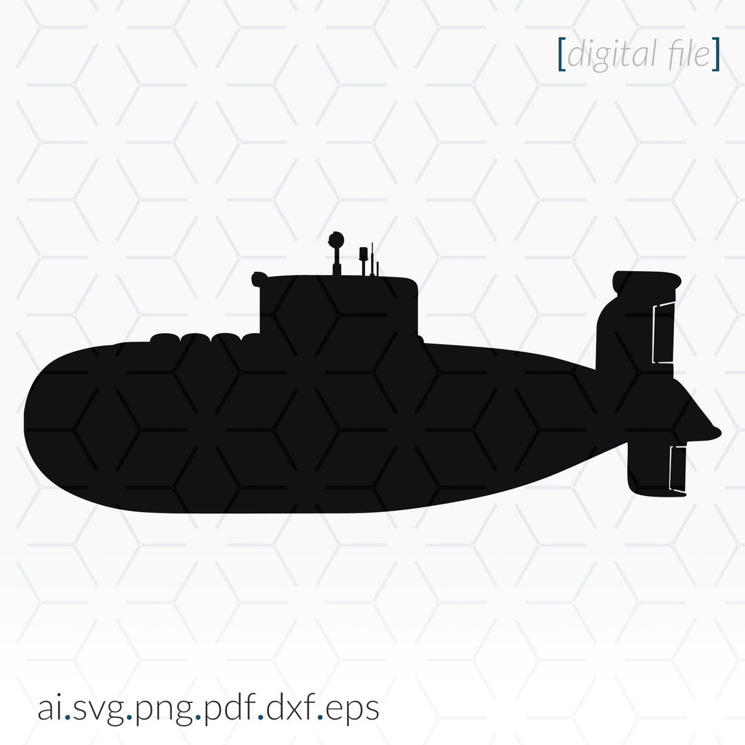 Submarine SVG File for Printing and Cutting, Submarine SVG, Submarine ...