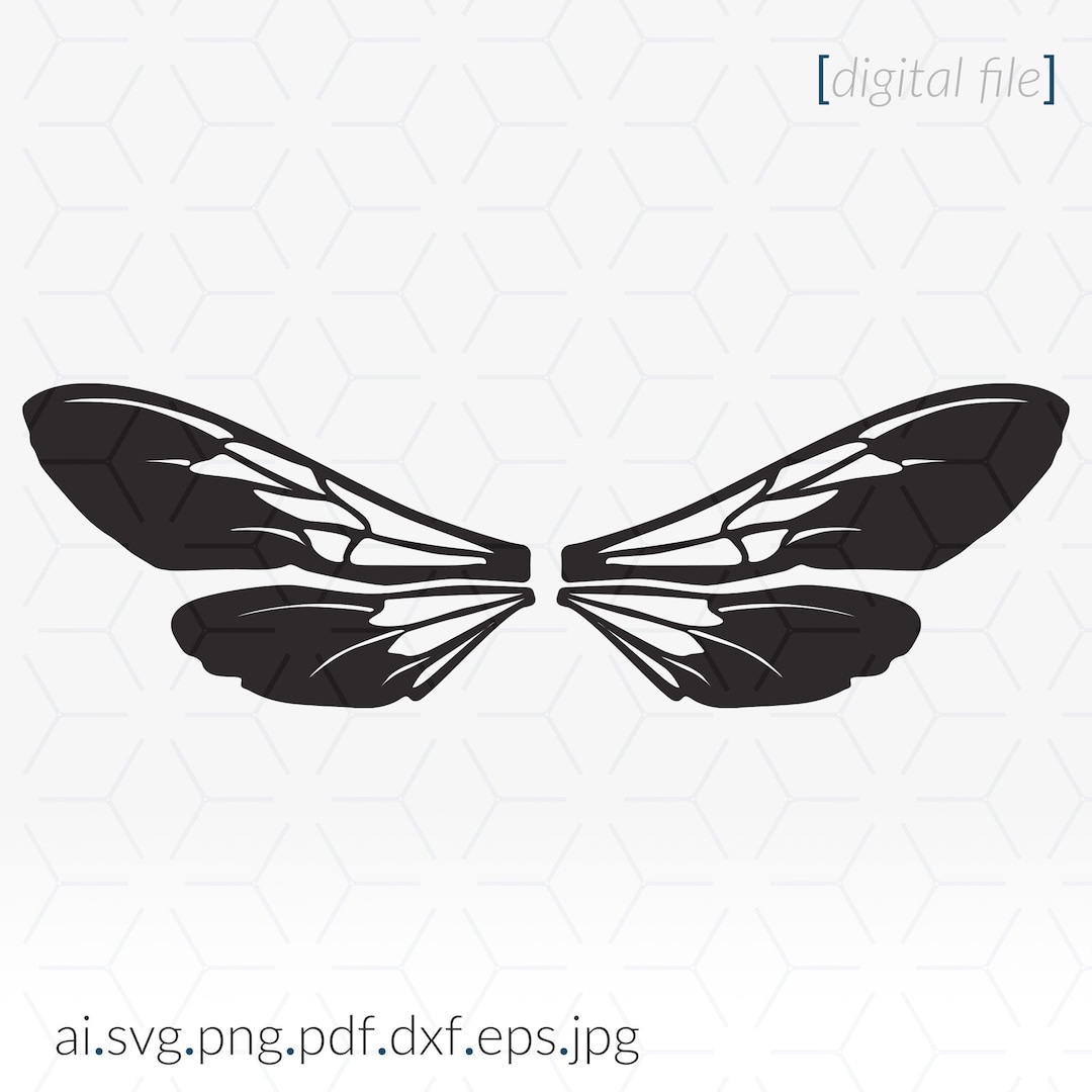 Wasp Wings SVG File for Printing and Cutting Projects, Wings Stencil - Etsy