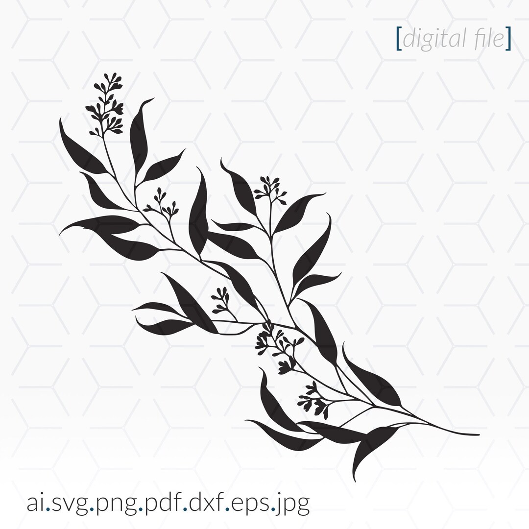 Foliage SVG for Cutting and Printing, Floral SVG Stencil - Etsy