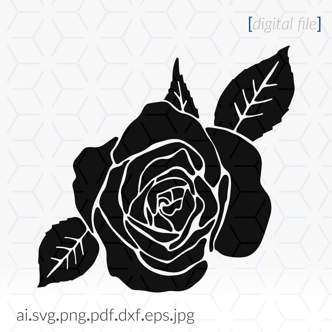 Rose SVG File for Printing, Cricut and Cutting Machines - Etsy