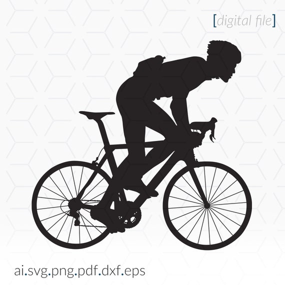 Cyclist SVG File for Cricut and Cutting Machines Cyclist SVG | Etsy