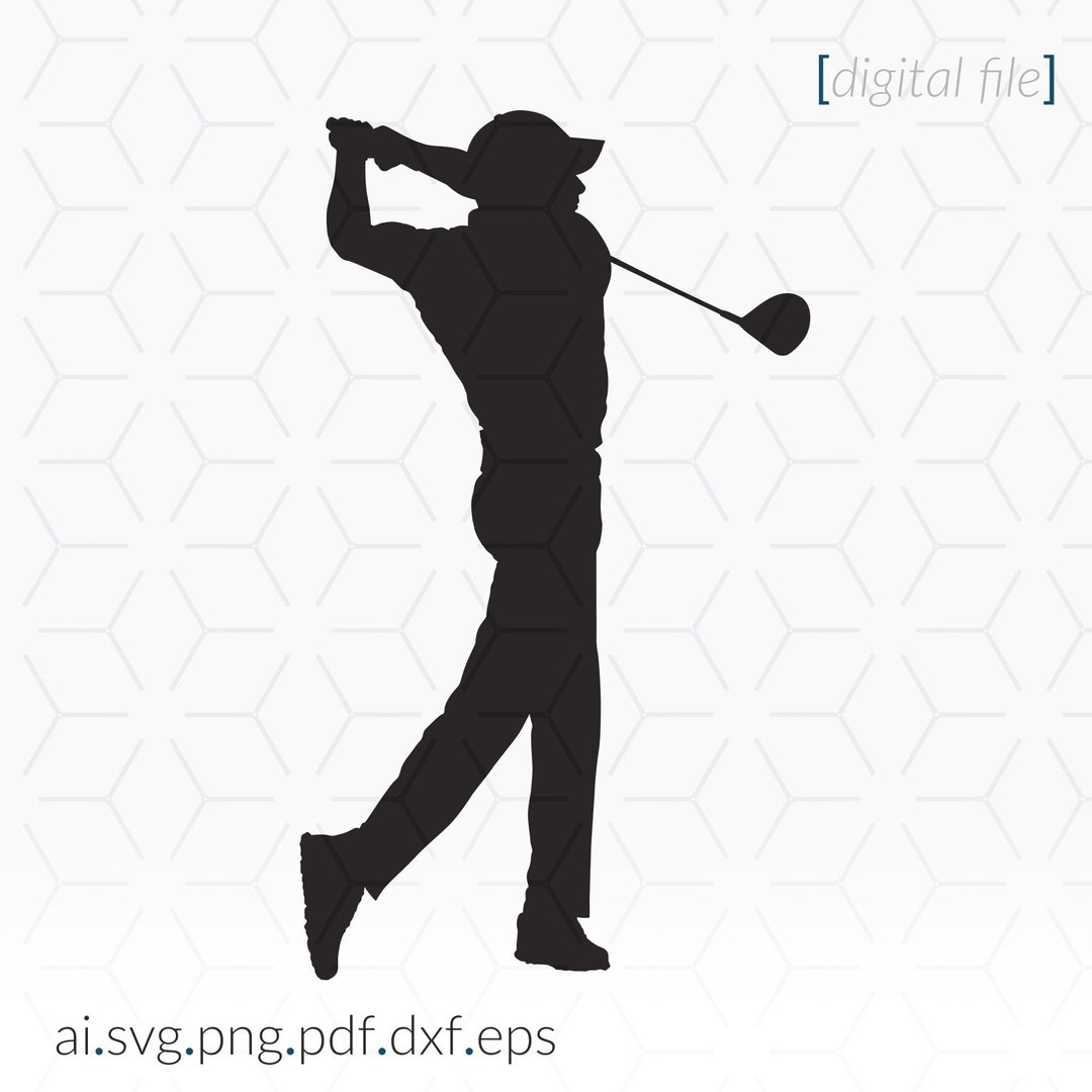 Golfer Silhouette SVG: Cricut Cut File (digital Download) - Etsy