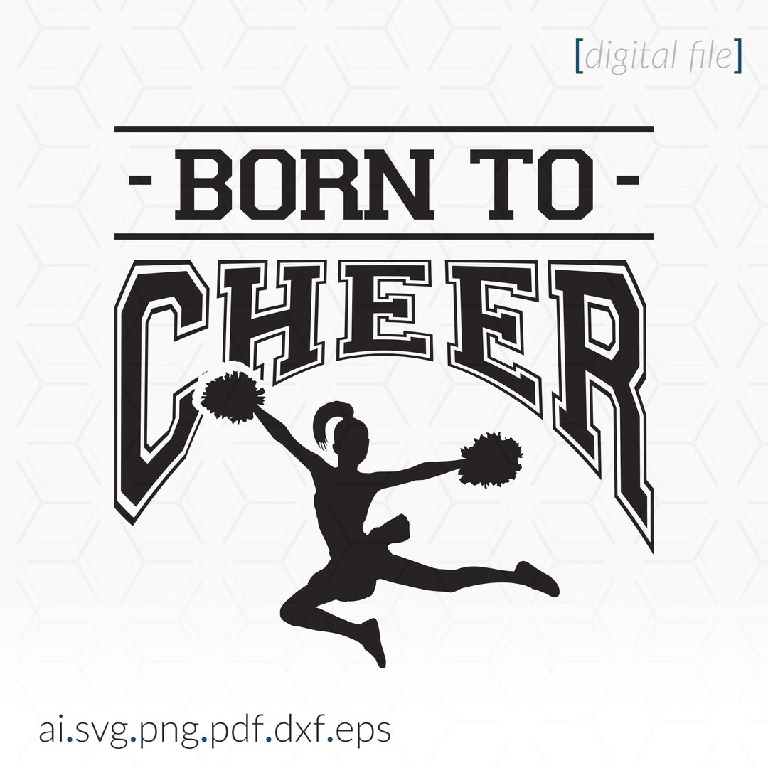 Born to Cheer Stencil SVG File for Cutting and Printing - Etsy