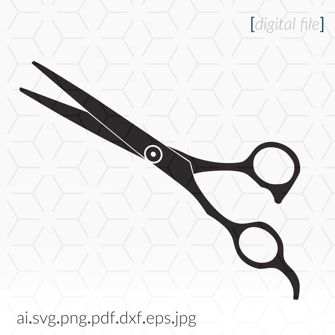 Scissors SVG for Cutting and Printing, Hairstyling Scissors SVG Stencil ...