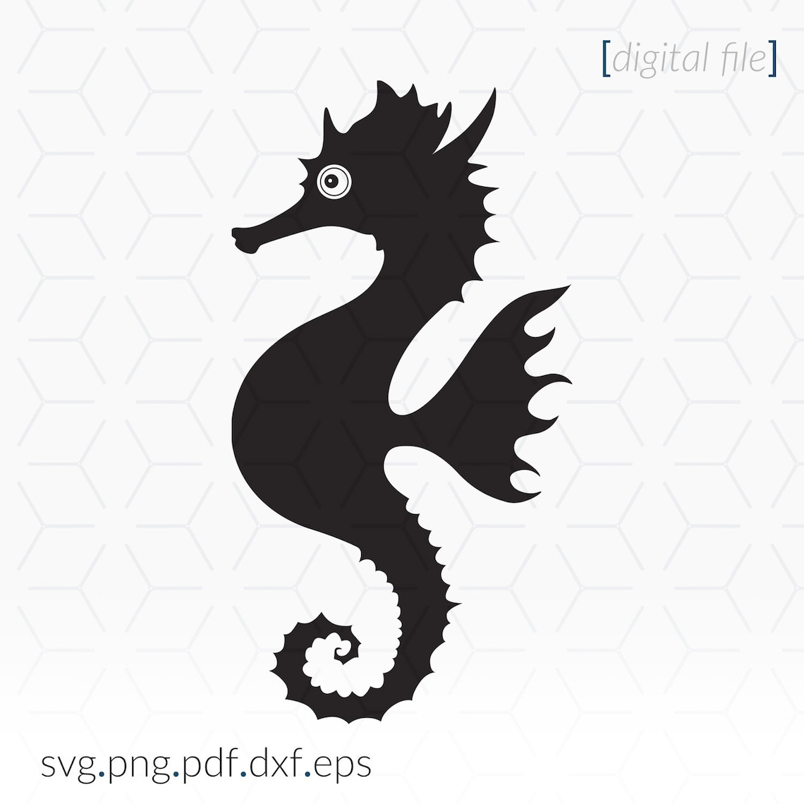 Seahorse Silhouette SVG file for Cricut and cutting machines | Etsy