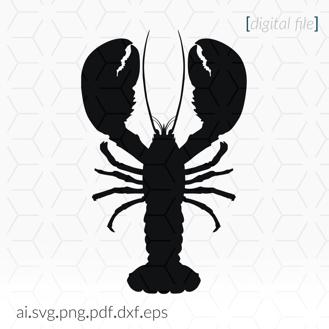 Lobster SVG File for Cutting Machines Lobster Silhouette - Etsy Canada