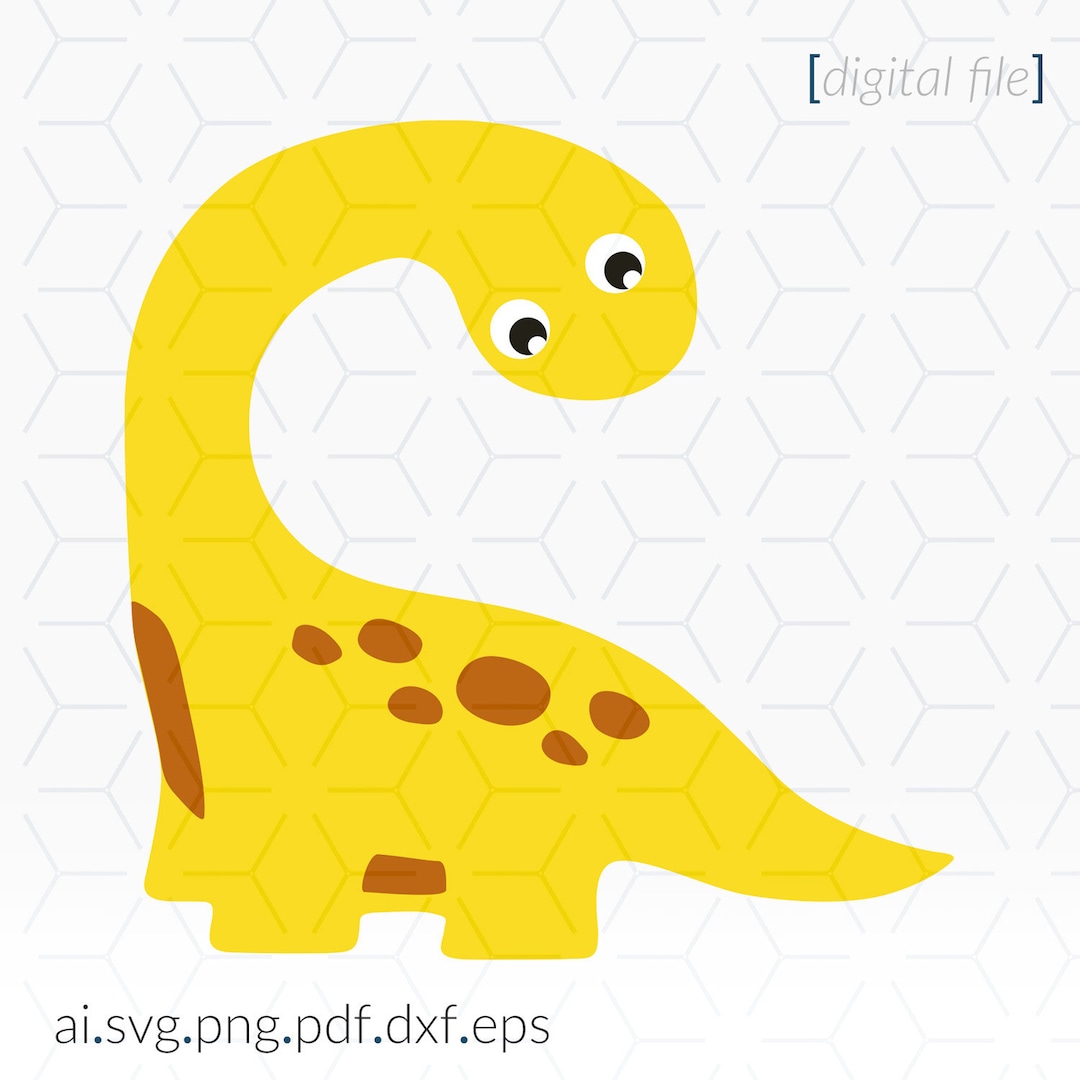 Dinosaur SVG, Dinosaur Clip Art, Brachiosaurus SVG, Cricut SVG File ...