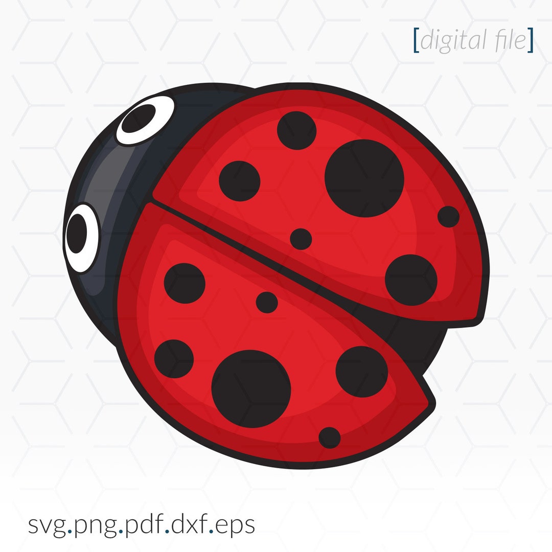 Ladybug SVG File for Cricut, Red Ladybug Clipart, Ladybird SVG Clip Art ...