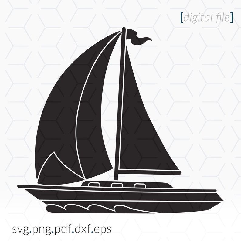 Sailboat SVG Sailing SVG Sailing Clip Art Cricut SVG File | Etsy