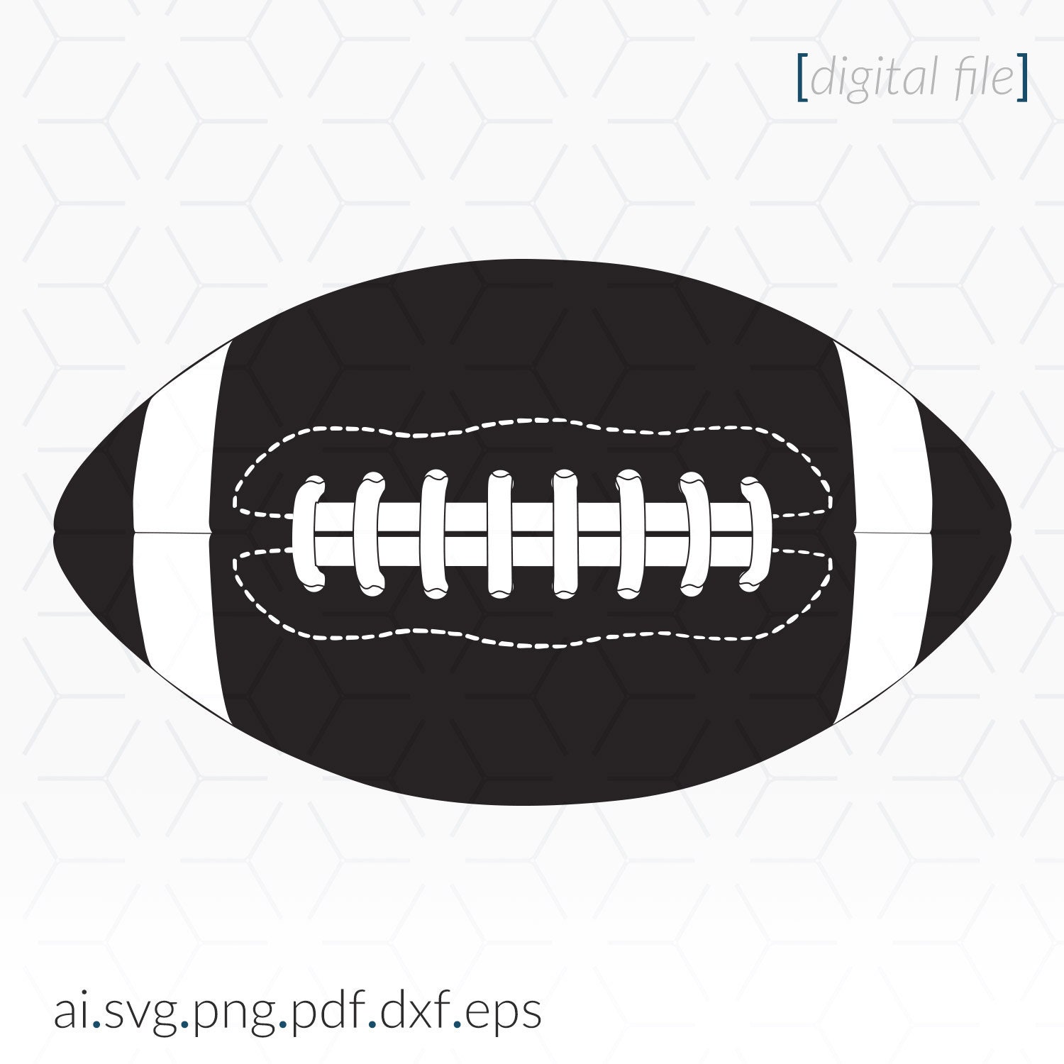 Digital Svg Files~ Football Silhouette Football Cut Files American ...