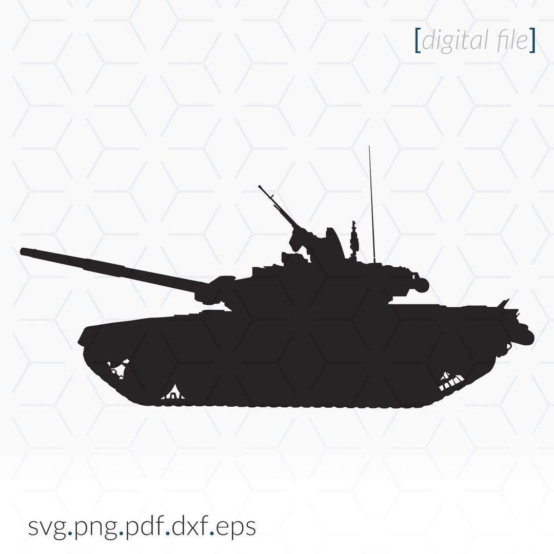Army Tank Silhouette SVG File for Cricut and Cutting Machines, Army ...