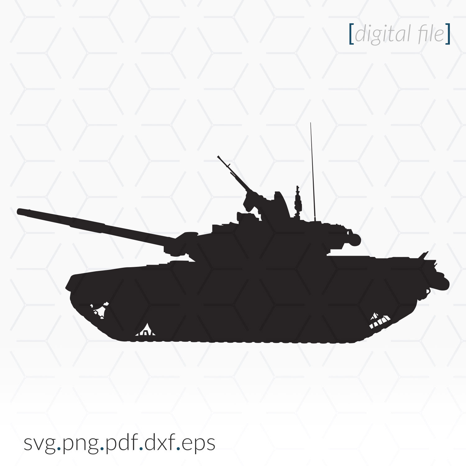 Army Tank Silhouette SVG File for Cricut and Cutting Machines - Etsy ...