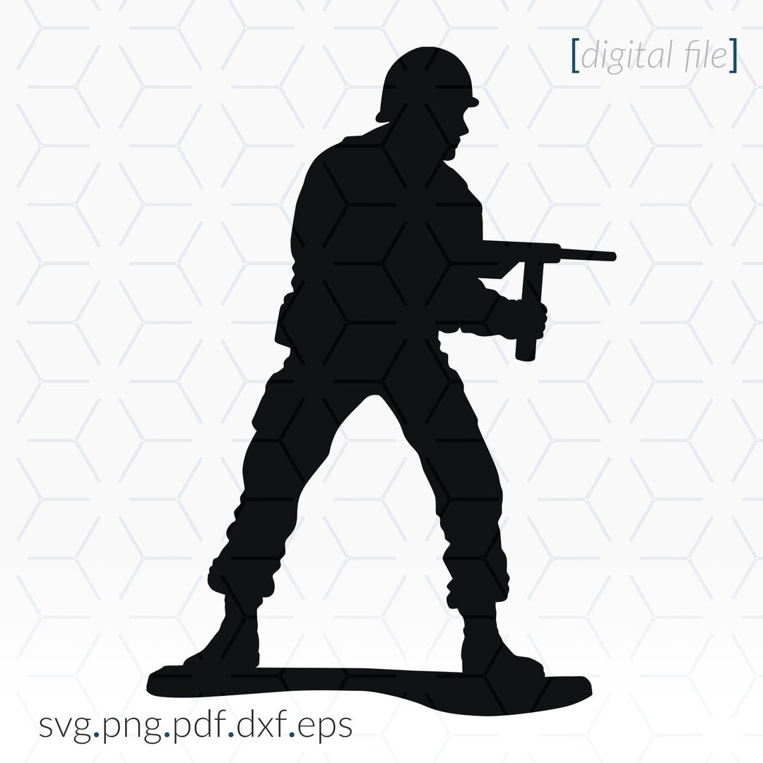 Toy Soldier Silhouette SVG File for Cricut and Cutting Machines, Toy ...