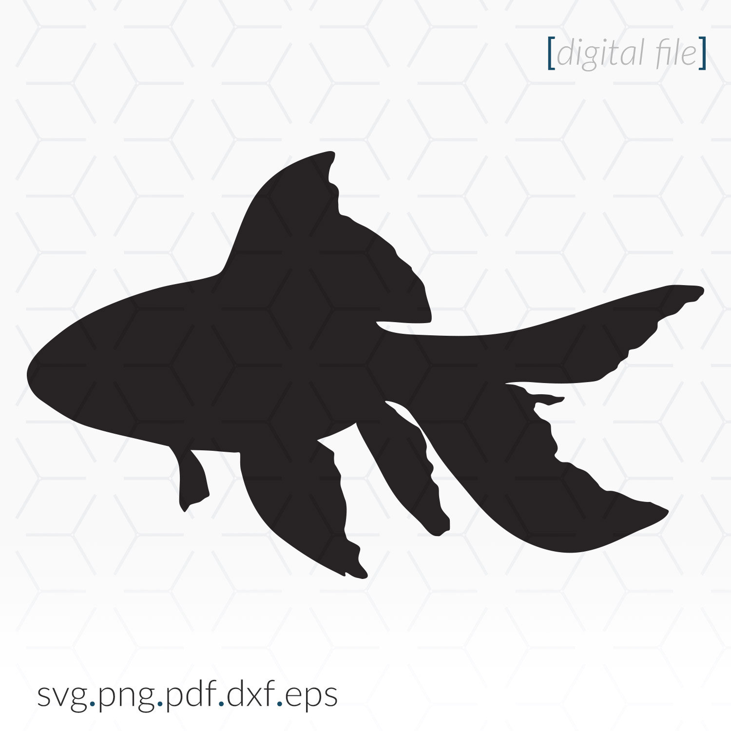 Goldfish Silhouette SVG File for Cricut and Cutting Machines | Etsy