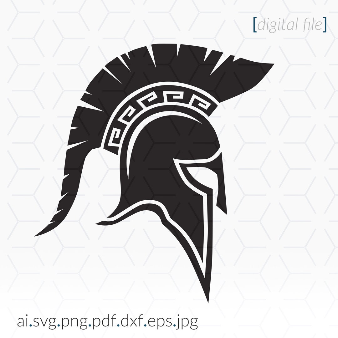 Spartan Helmet SVG for Cutting and Printing, Spartan SVG Stencil ...
