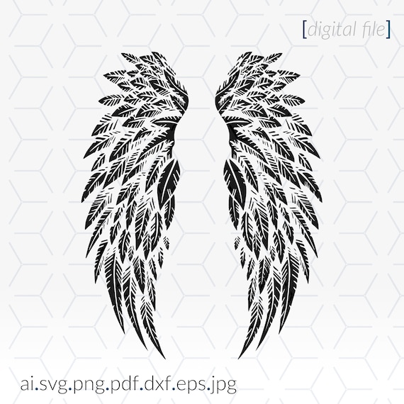 Angel Wings SVG for Printing and Cutting Projects Wings SVG - Etsy