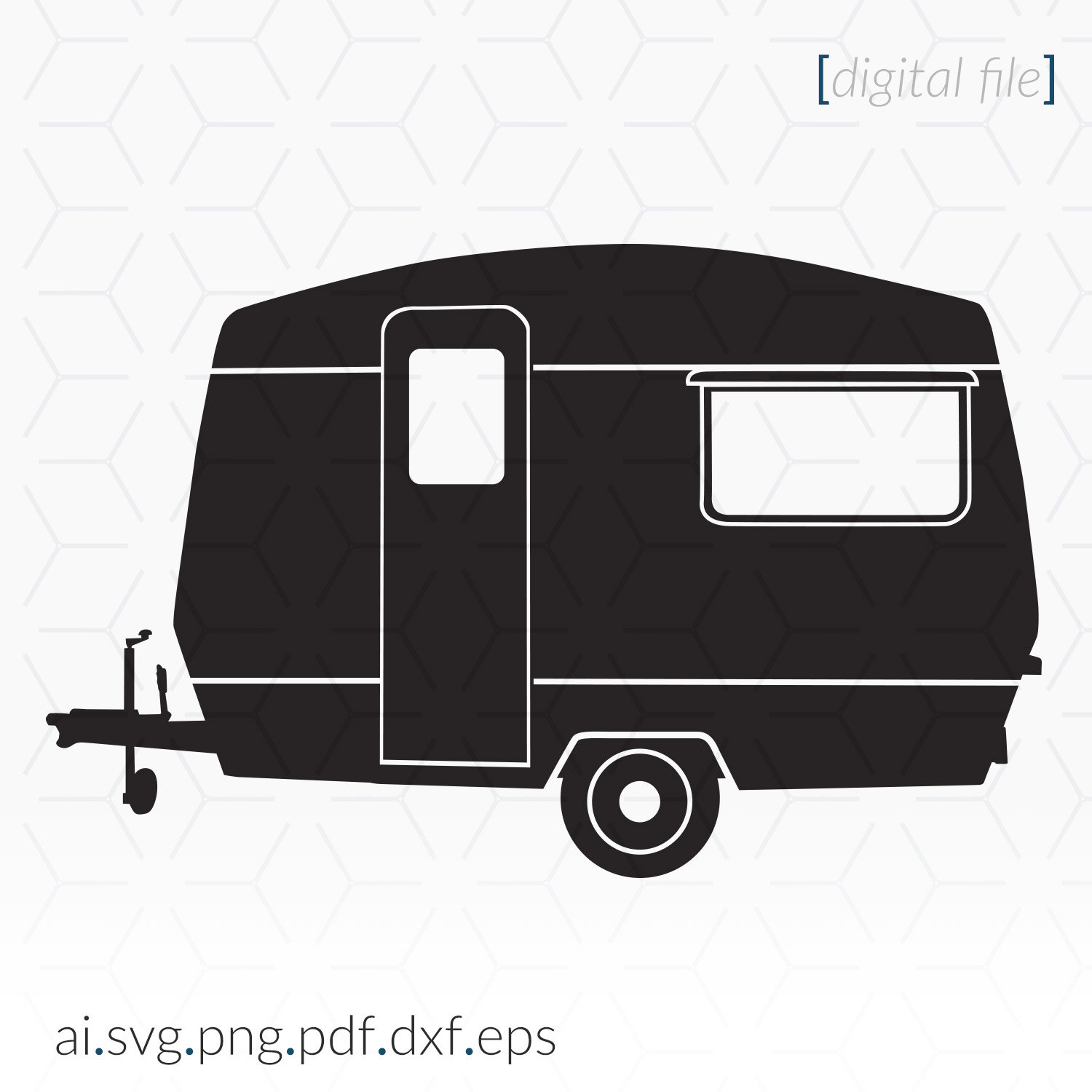 Caravan Stencil SVG for printing scrapbooking and cutting | Etsy