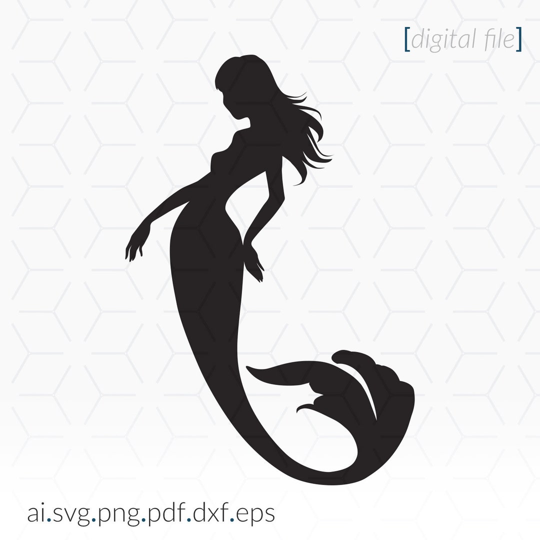 Mermaid SVG Stencil File for Cutting and Printing Projects - Etsy