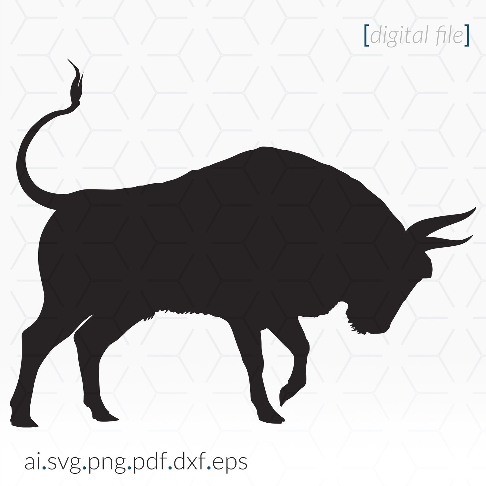 Bull Stencil SVG for Cutting and Printing Projects | Etsy
