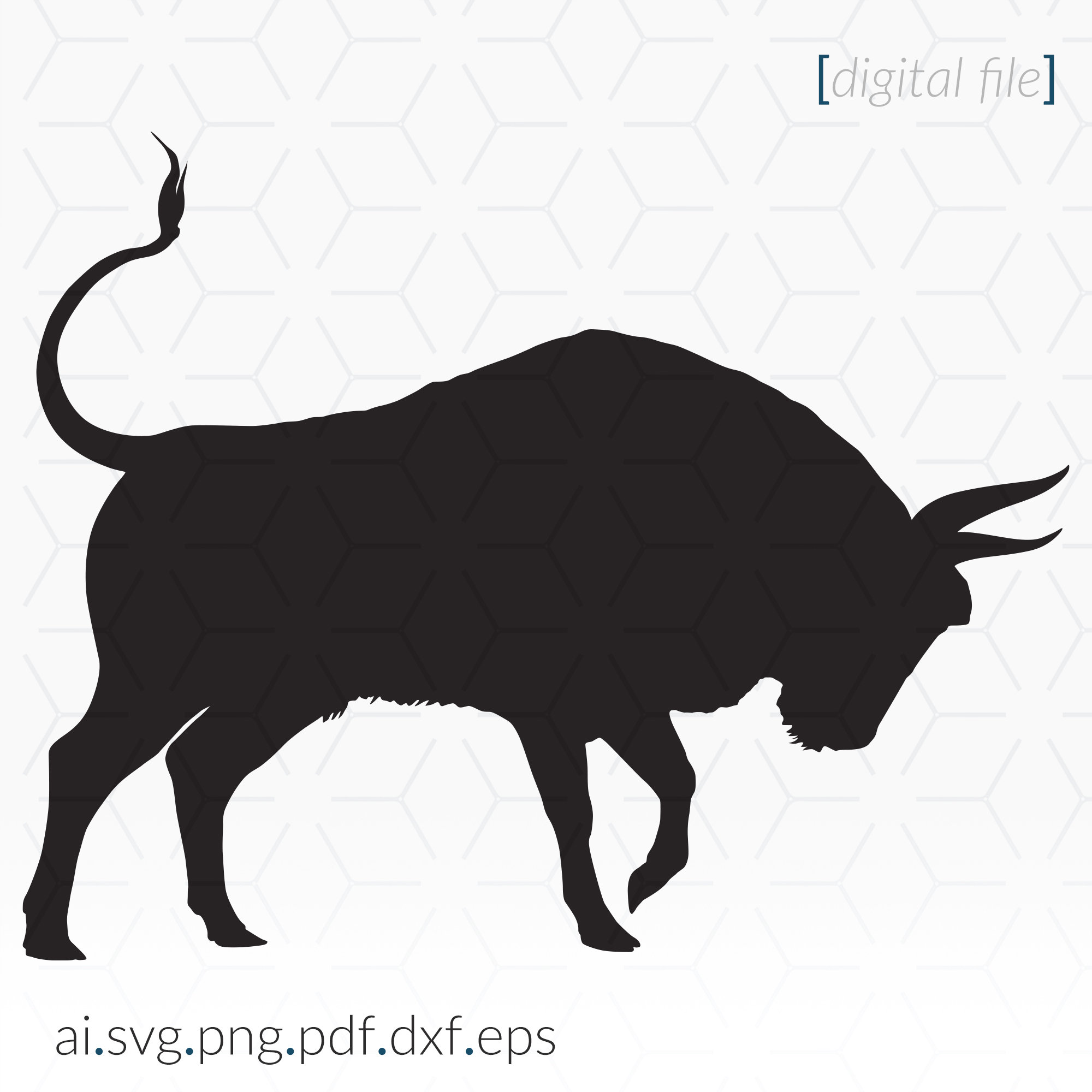 Bull Stencil SVG for Cutting and Printing Projects | Etsy