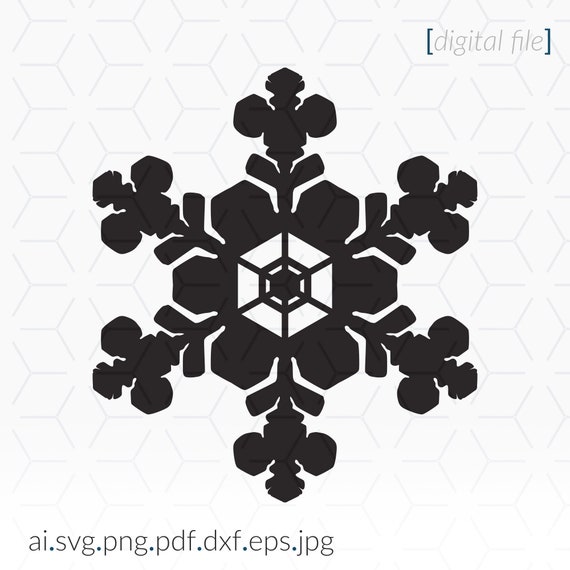 Snowflake SVG for Cutting and Printing Snoflake SVG Stencil | Etsy