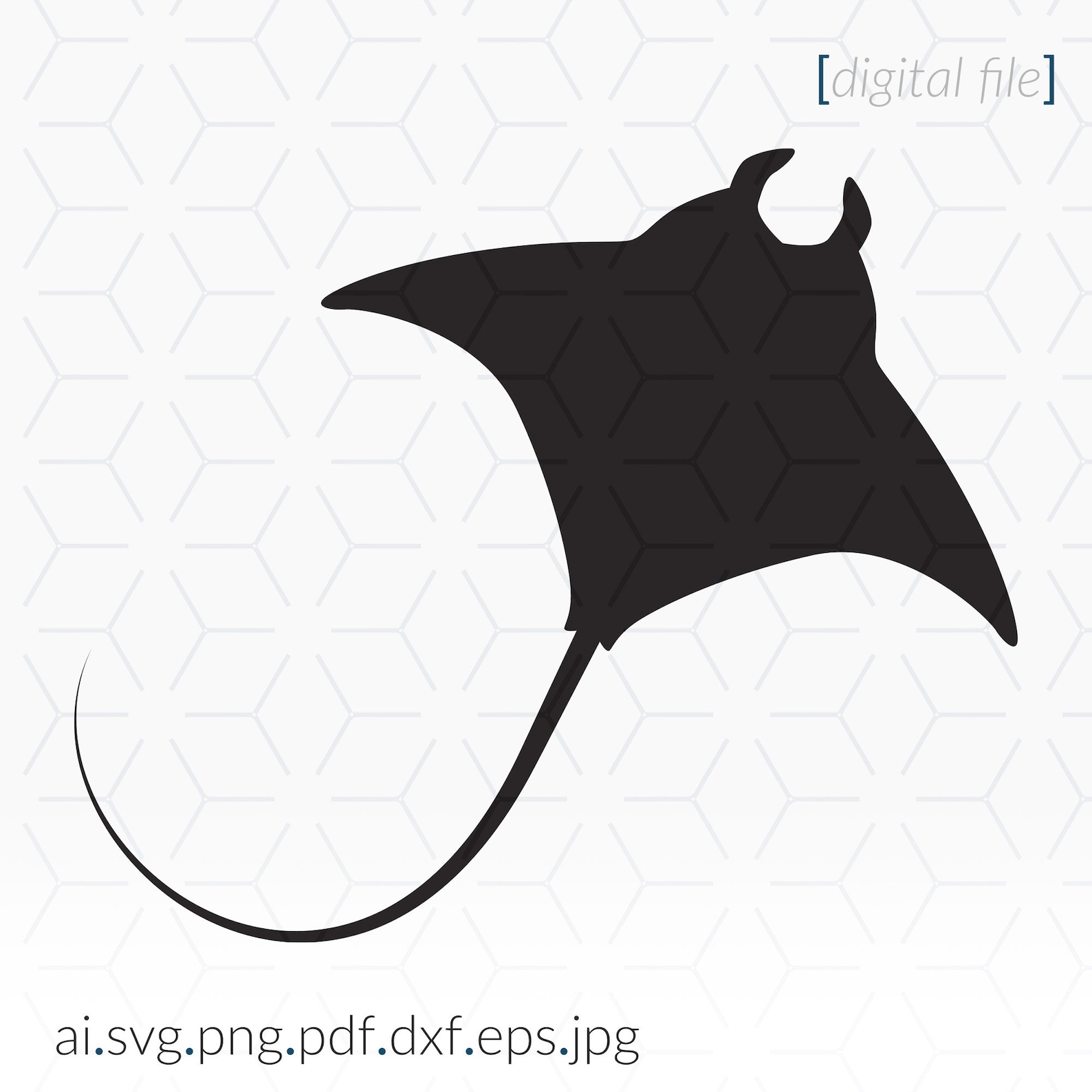 Stingray SVG for Printing and Cutting Stingray SVG Cricut - Etsy