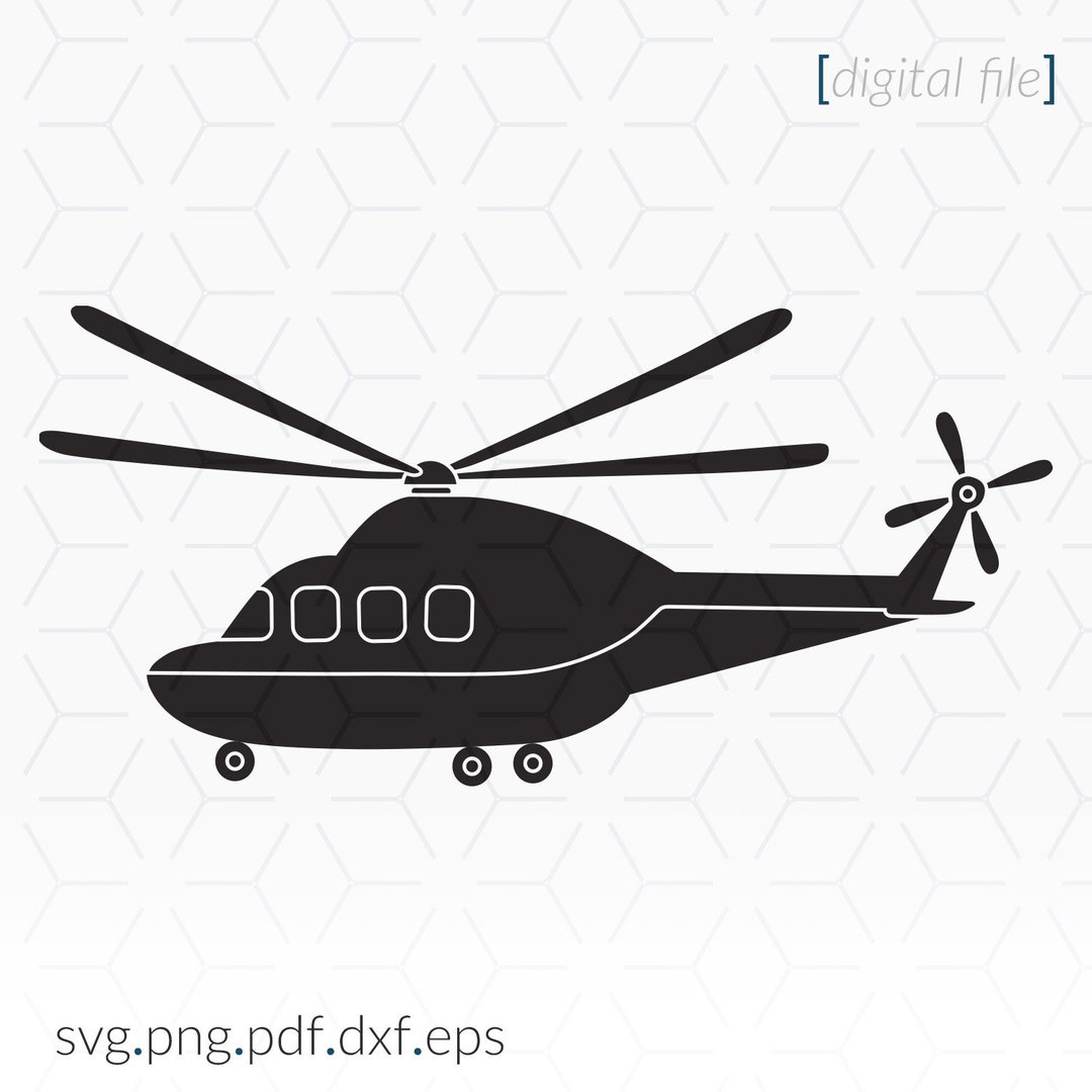 Helicopter SVG File: Cricut Clip Art (digital Download) - Etsy