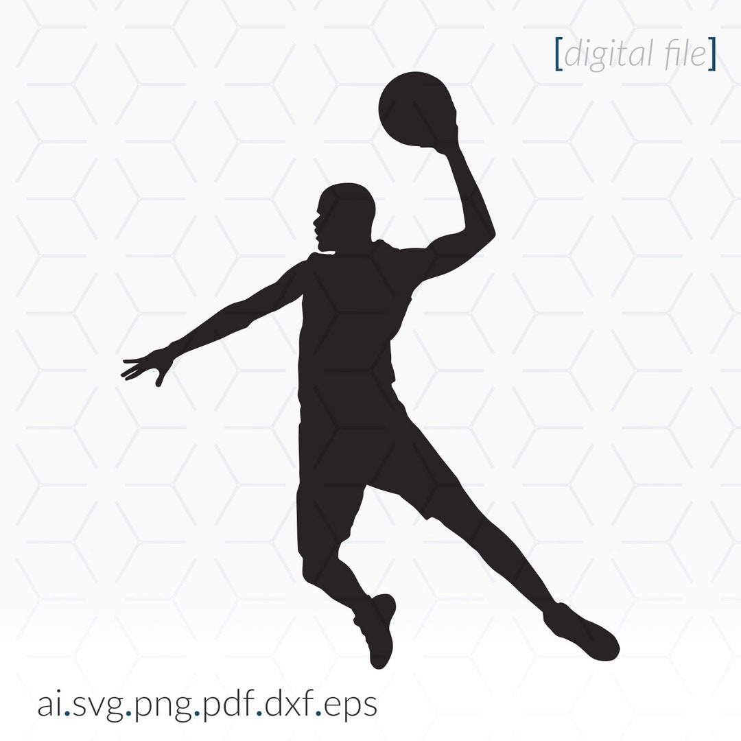 Basketball Player Stencil SVG for Cutting and Printing Projects - Etsy