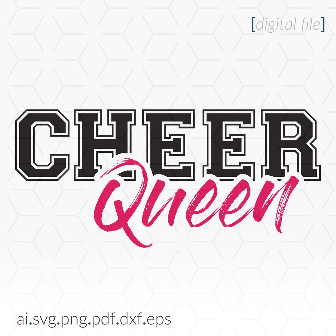 Cheer Queen Stencil SVG File for Cutting and Printing - Etsy